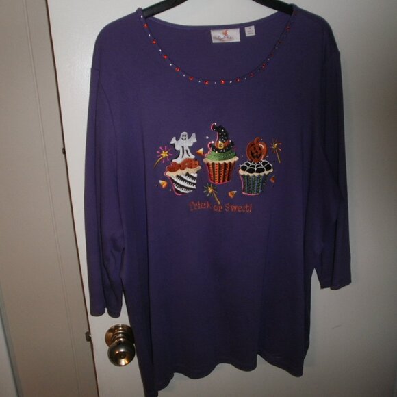 Quacker Factory | Tops | Quacker Factorys Womans Halloween Fall Top X ...